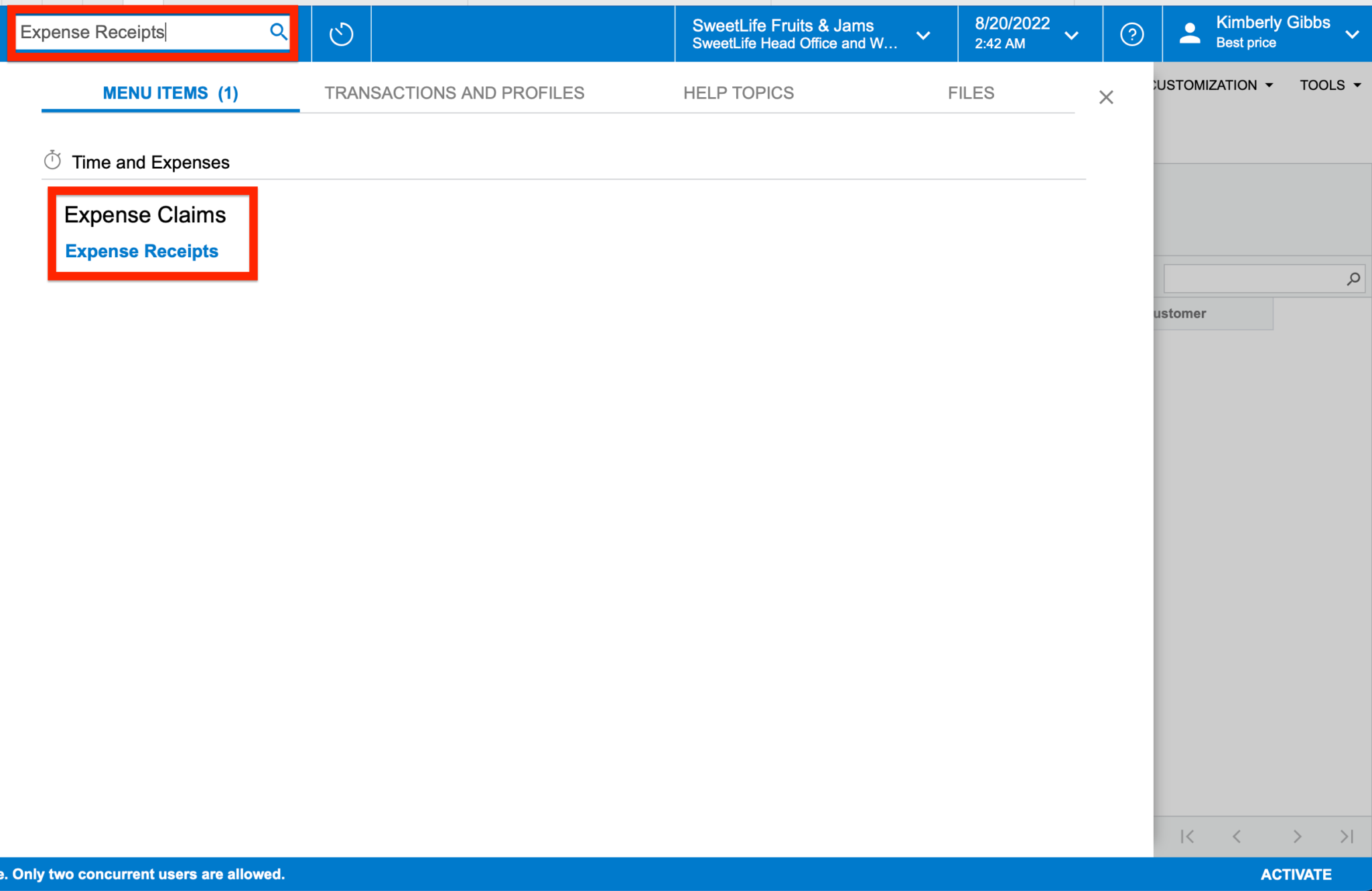 How to create an Expense Receipt in Acumatica? - GerminIT Innovation