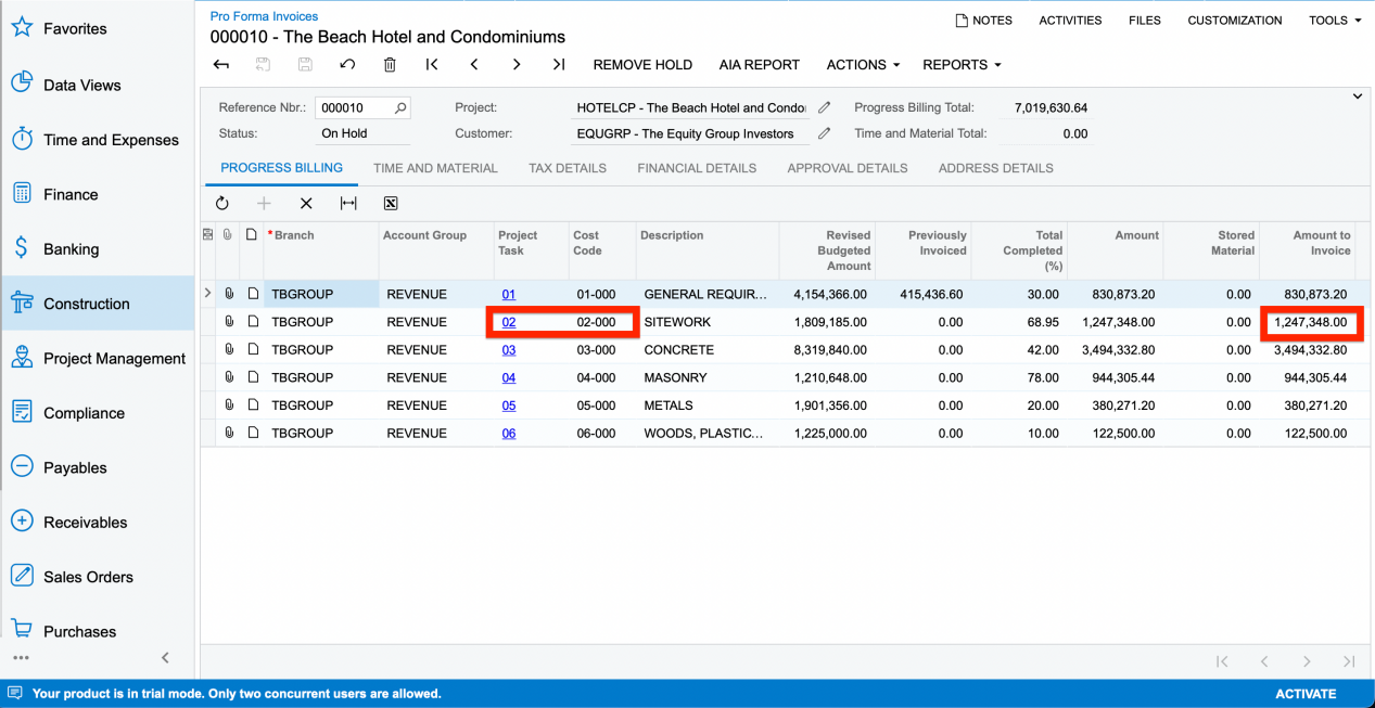 How to make corrections of amounts in Pro Forma Invoices in Acumatica ...