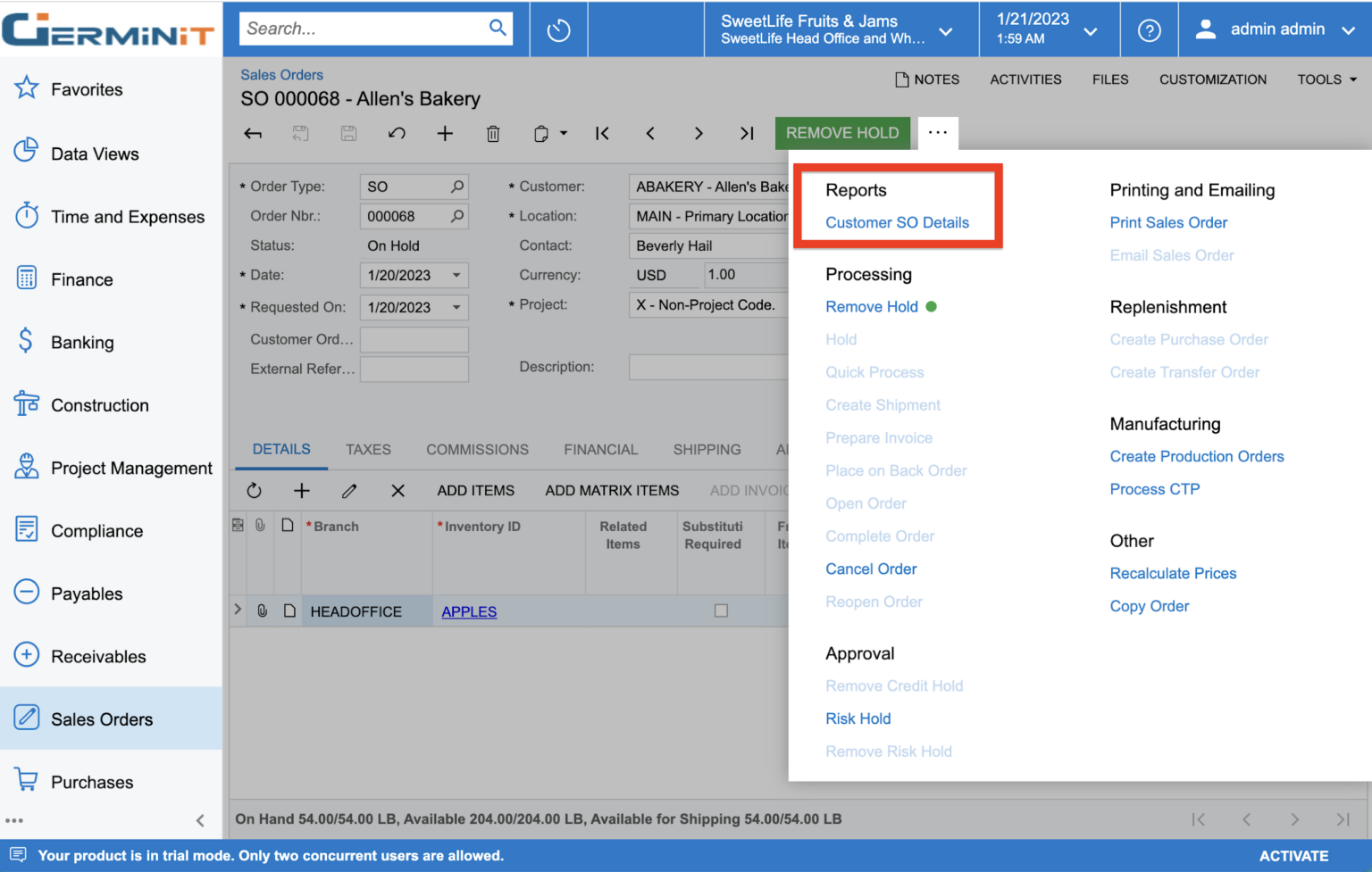 Acumatica Tips How To Add A New Report In Acumatica Germinit