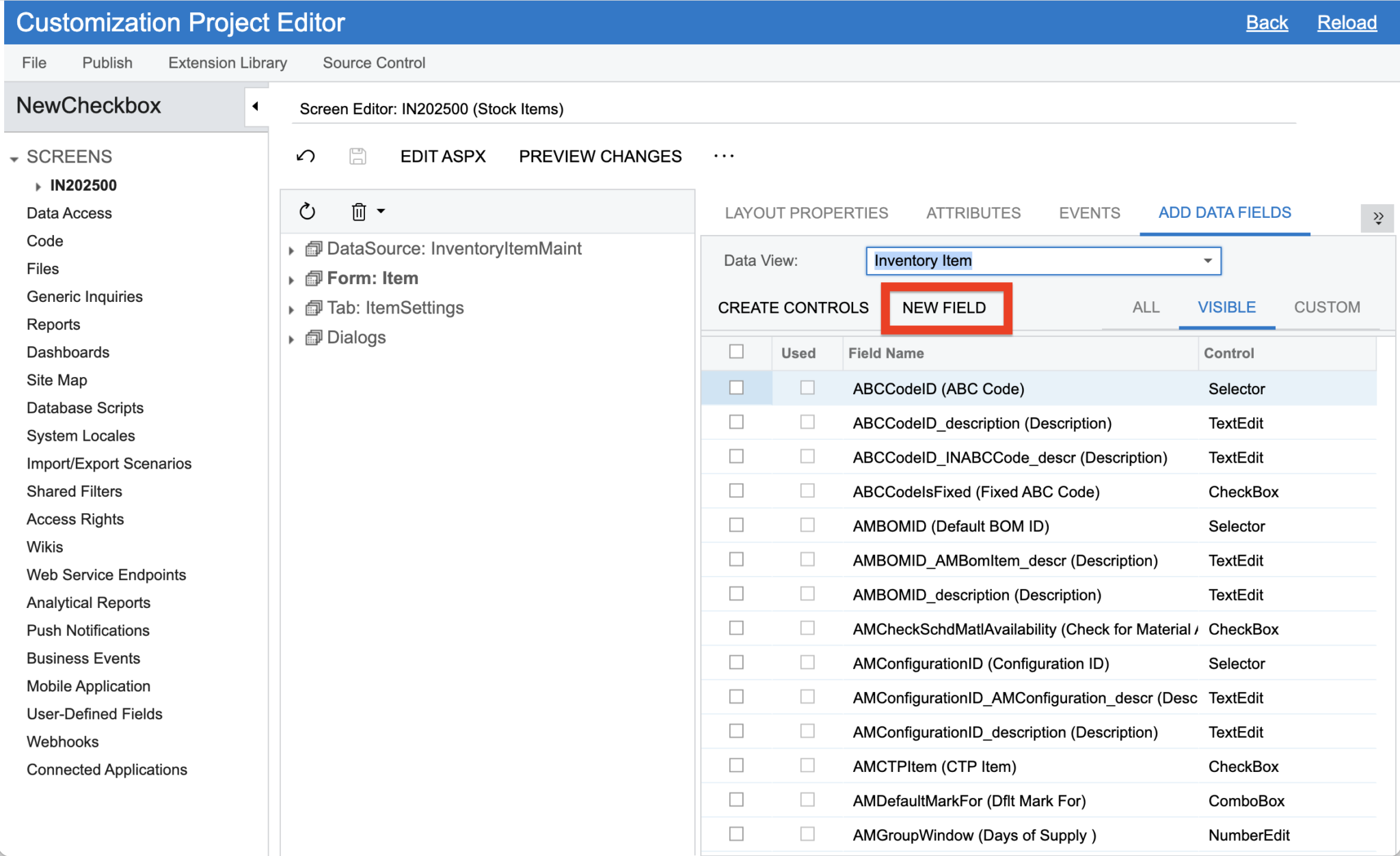 Acumatica Tips How To Add A New Checkbox In Acumatica Germinit Innovation
