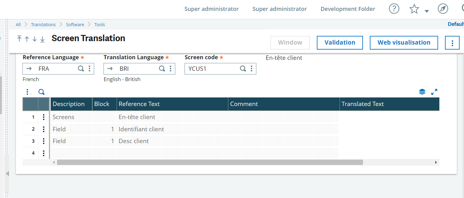 How to Translate a Screen text in multiple languages in Sage X3 V12? - GerminIT Innovation