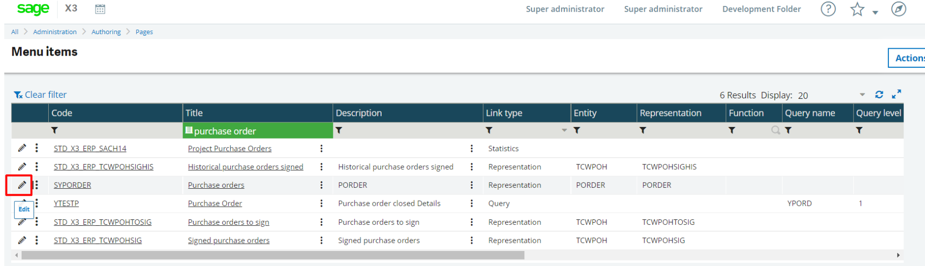 How to translate Menu item text in Sage X3 V12? - Germinit
