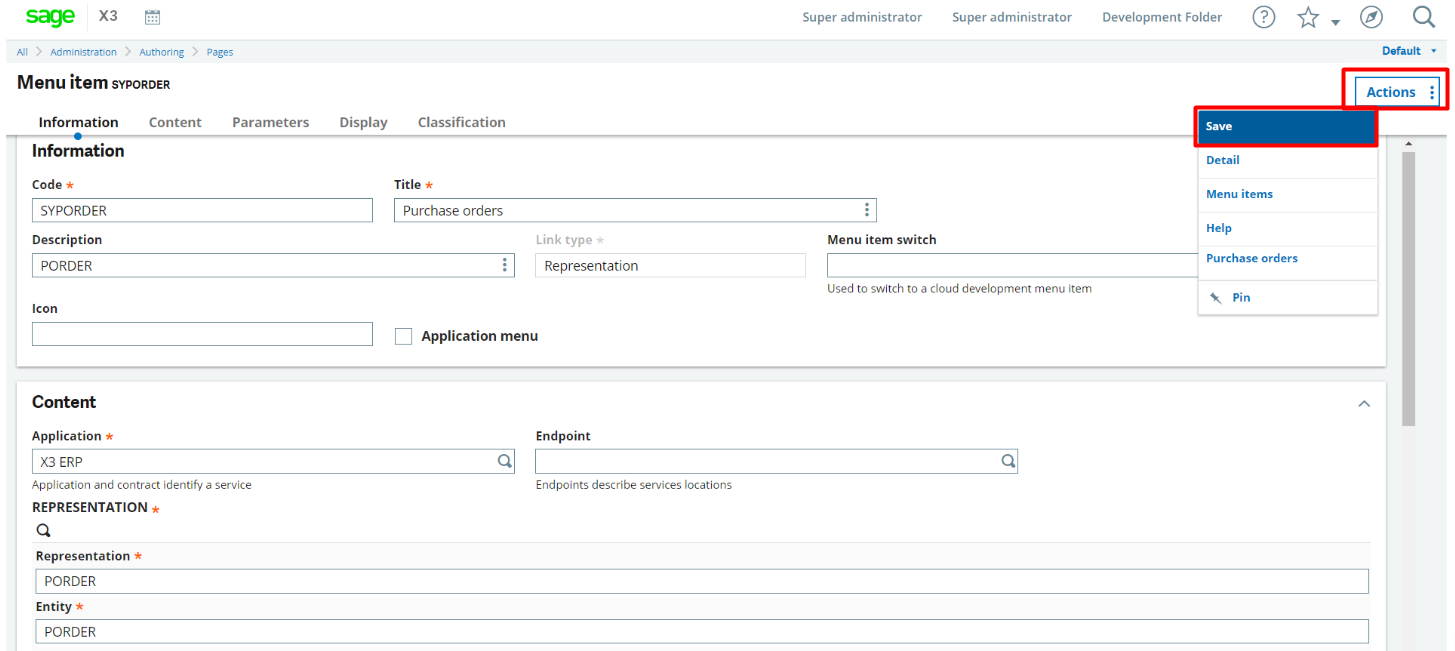 How to translate Menu item text in Sage X3 V12? - Germinit
