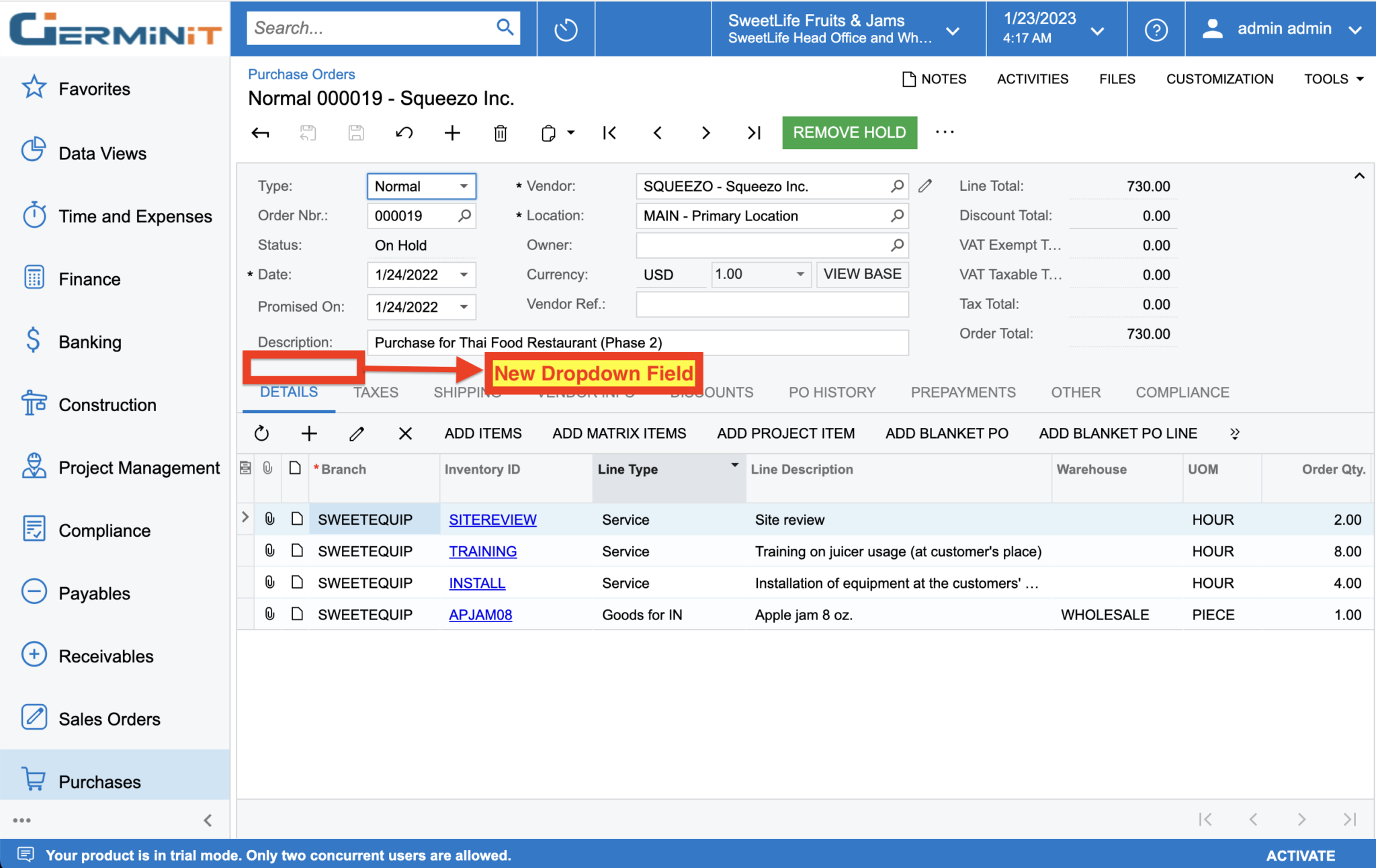 Tips How To Add New Dropdown Field In Acumatica Germinit Innovation