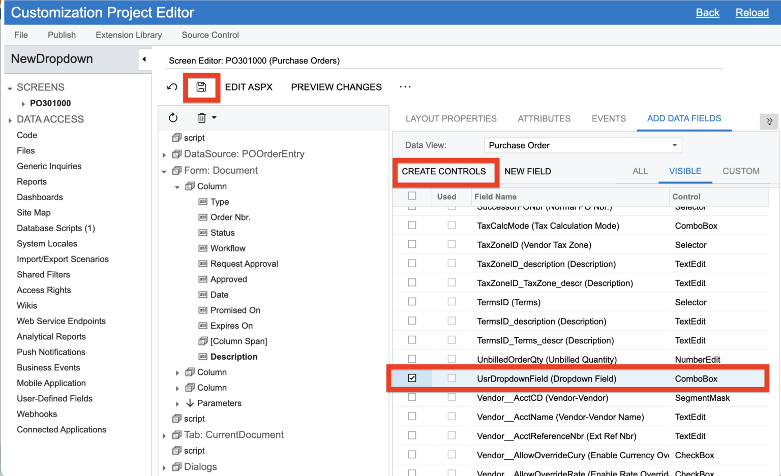 Tips How To Add New Dropdown Field In Acumatica Germinit Innovation