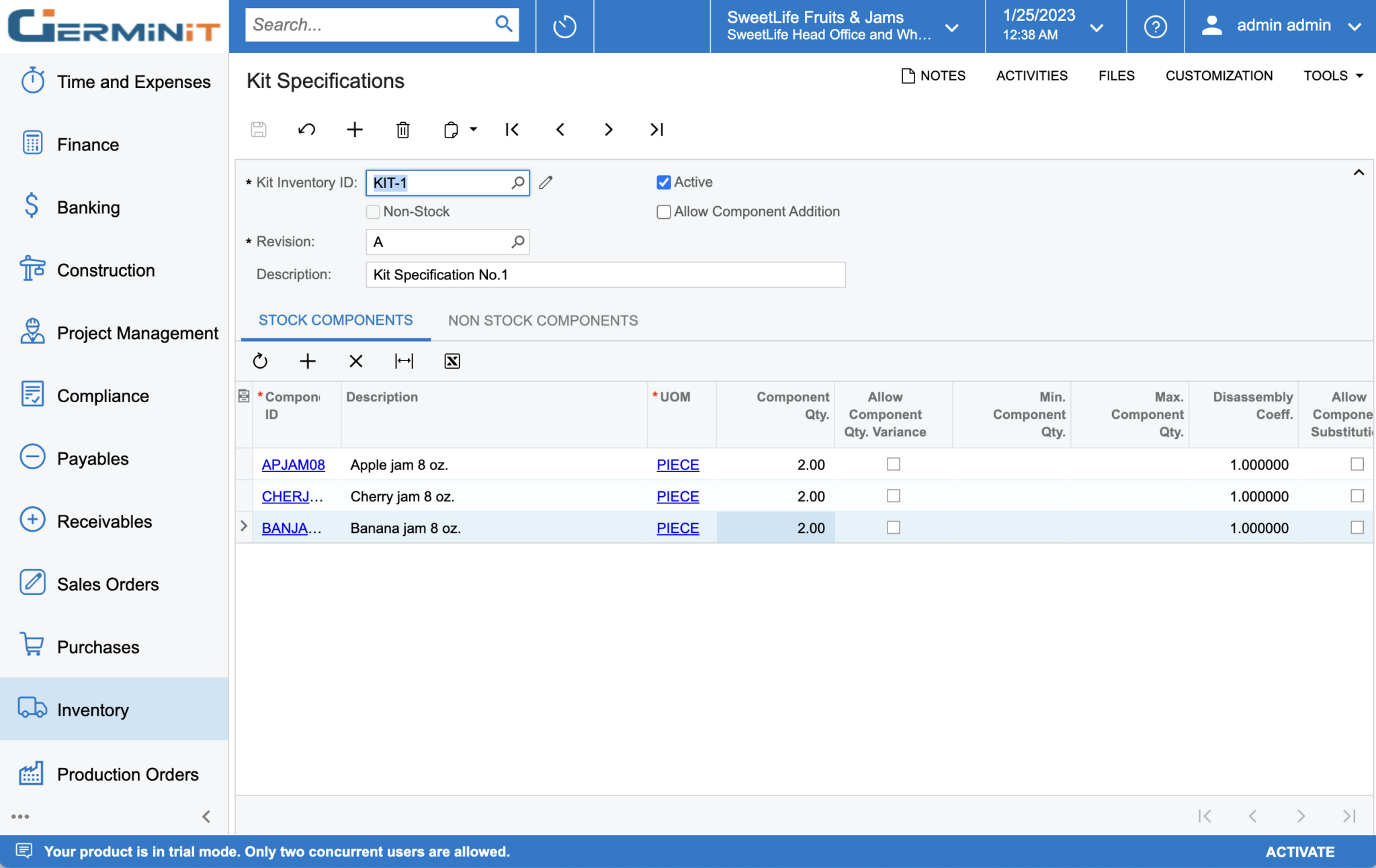Tips: How to prepare a Stock-Kit in Acumatica? - GerminIT Innovation