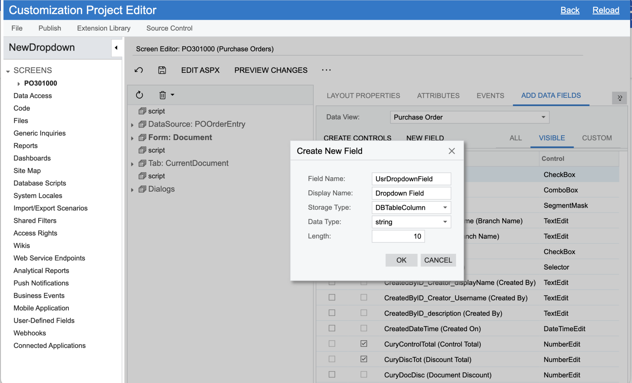 Tips How To Add New Dropdown Field In Acumatica Germinit Innovation