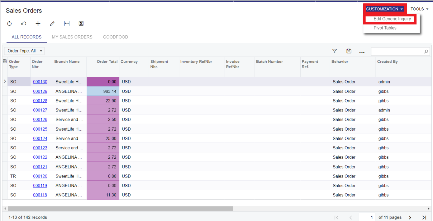 Learn how to change the data field name in SO order primary list ...