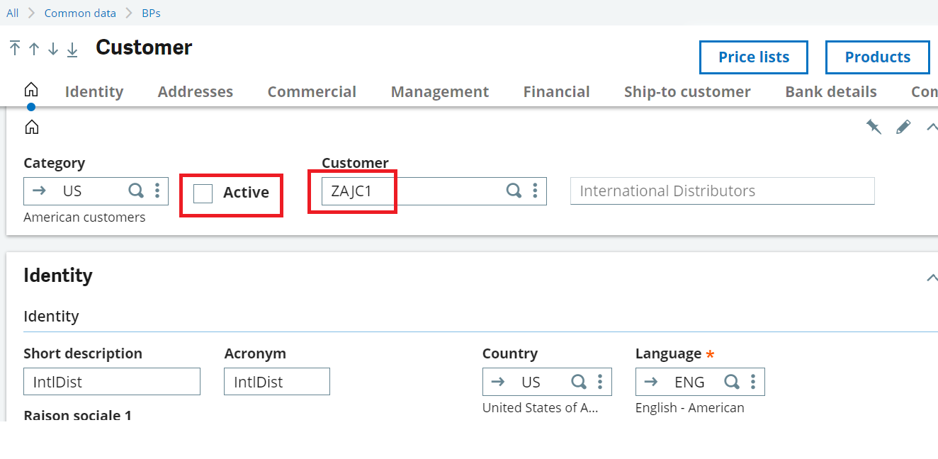 Activating Sold-to Customers in Sage X3 V12 - GerminIT Innovation