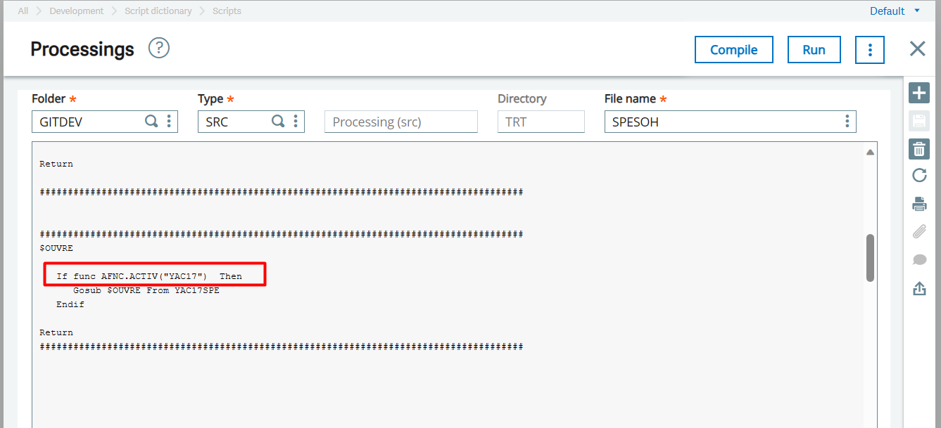 How to check if an Activity Code is active or not in Sage X3 Code - GerminIT Innovation