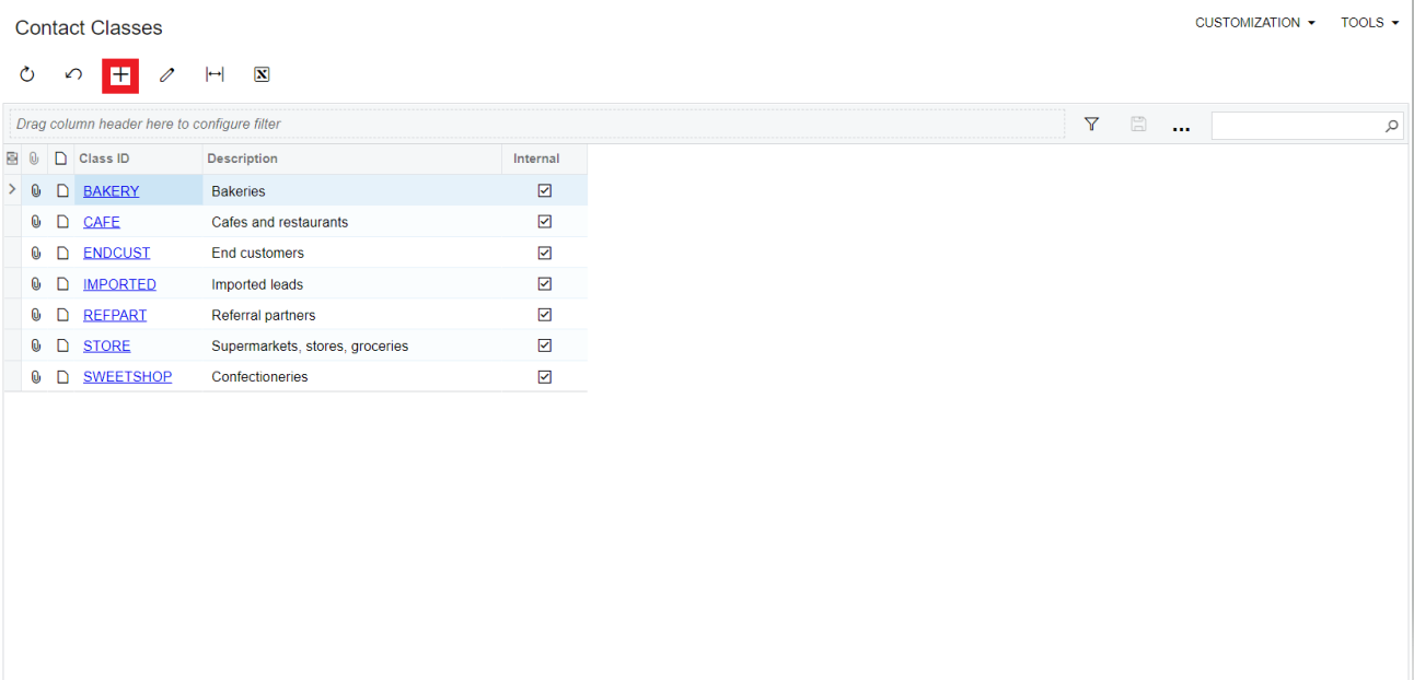 How to create a contact class in Acumatica ERP - Germinit