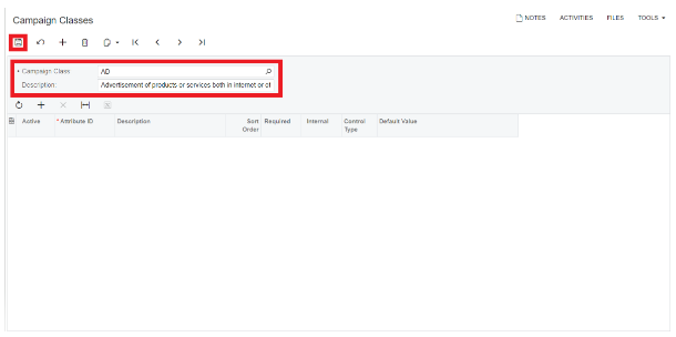 How to create a Campaign Class in Acumatica - Germinit
