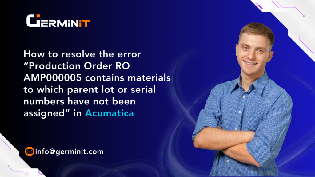 How to resolve the error "Production order RO AMP000005 contains ...